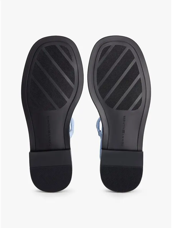 Tommy Hilfiger Metallic Accent Leather Thong Sandals