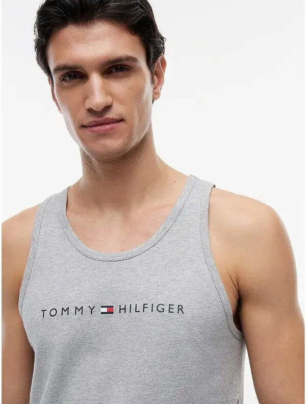Tommy Hilfiger Hilfiger Logo Sleep Tank Top - Grey Heather