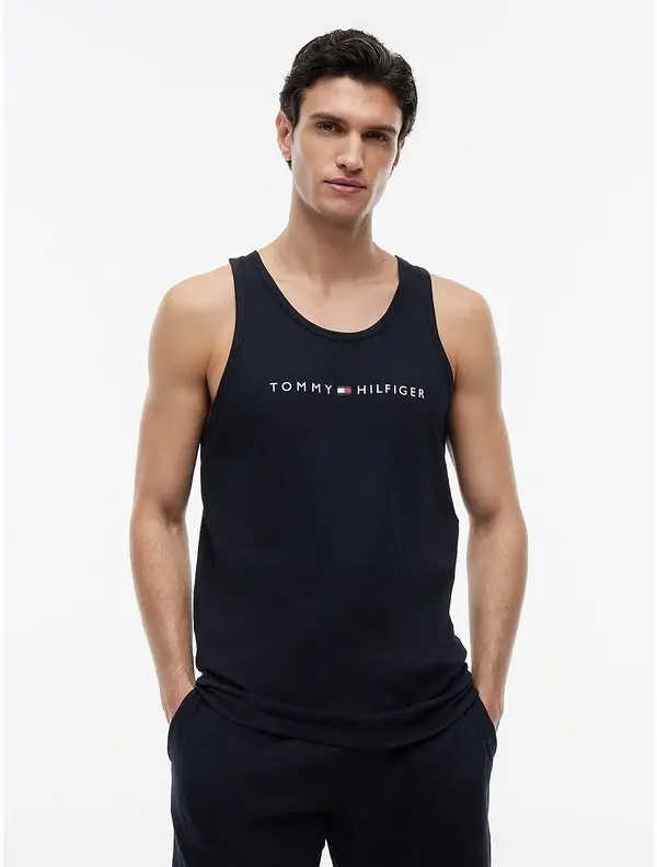 Tommy Hilfiger Hilfiger Logo Sleep Tank Top - Navy