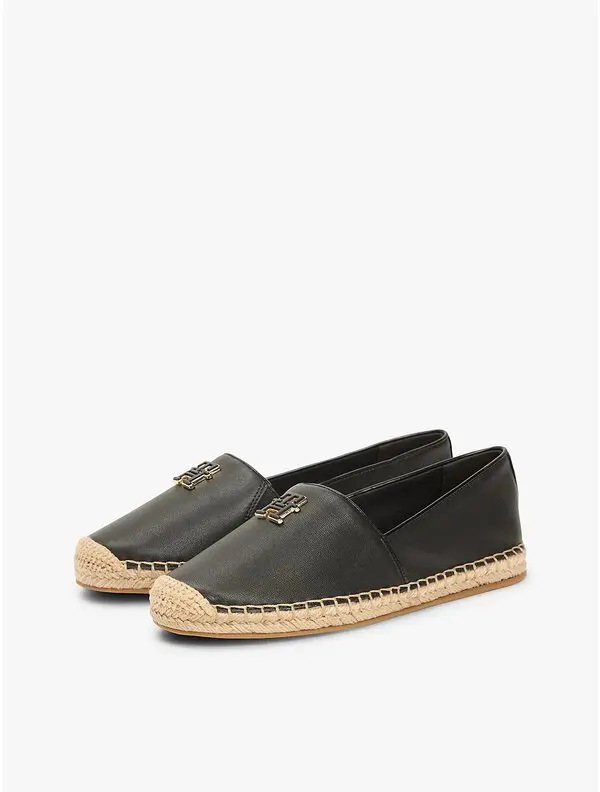Tommy Hilfiger Th Monogram Leather Espadrilles