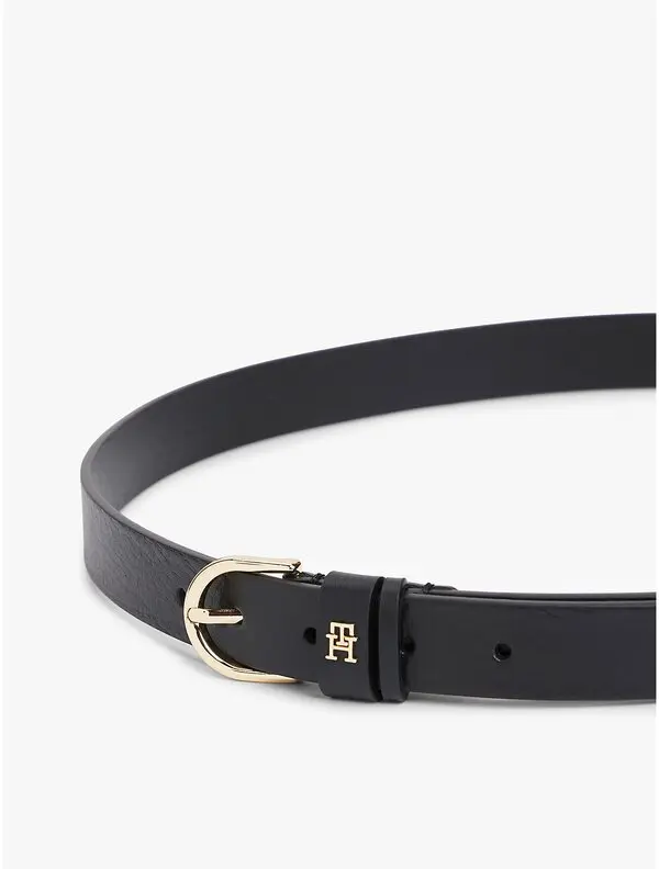 Tommy Hilfiger Monogram Slim Leather Belt