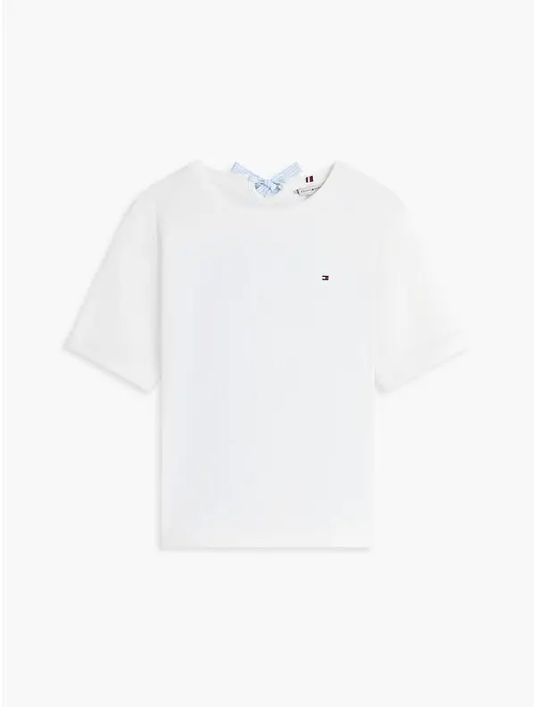 Tommy Hilfiger Mixed-media Tie-back T-shirt