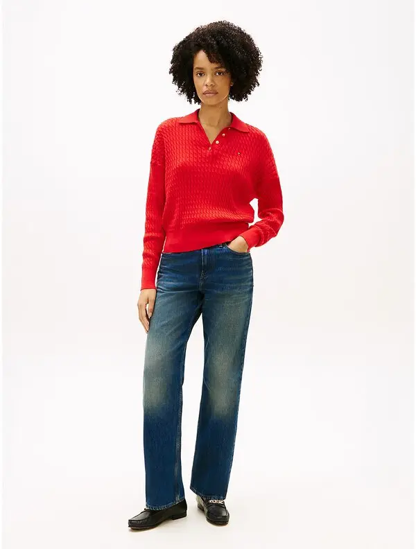 Tommy Hilfiger Cable Knit Sweater Polo