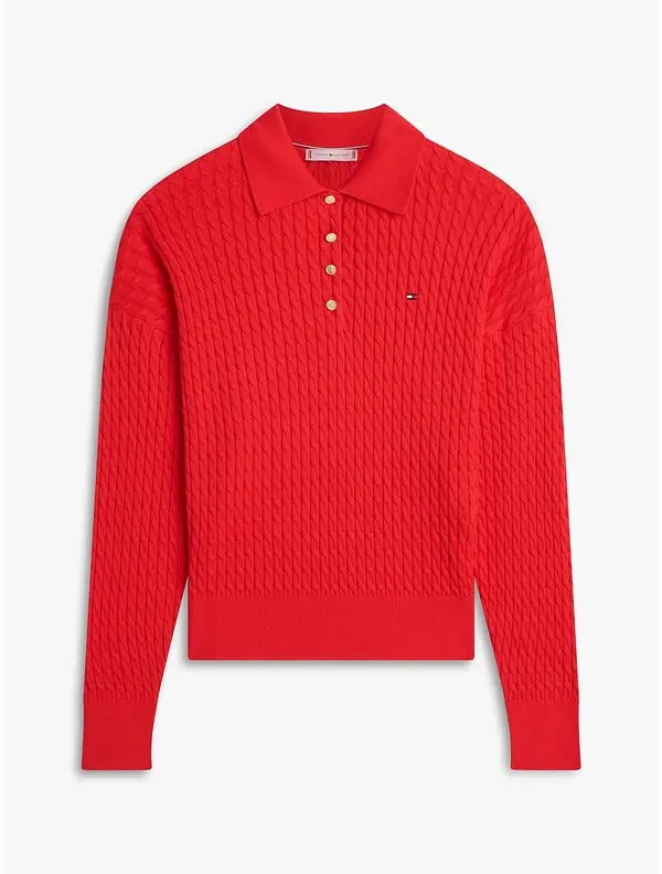 Tommy Hilfiger Cable Knit Sweater Polo