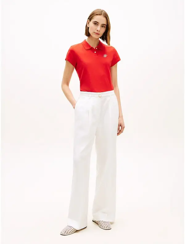 Tommy Hilfiger Slim Fit Script Monogram Stretch Polo