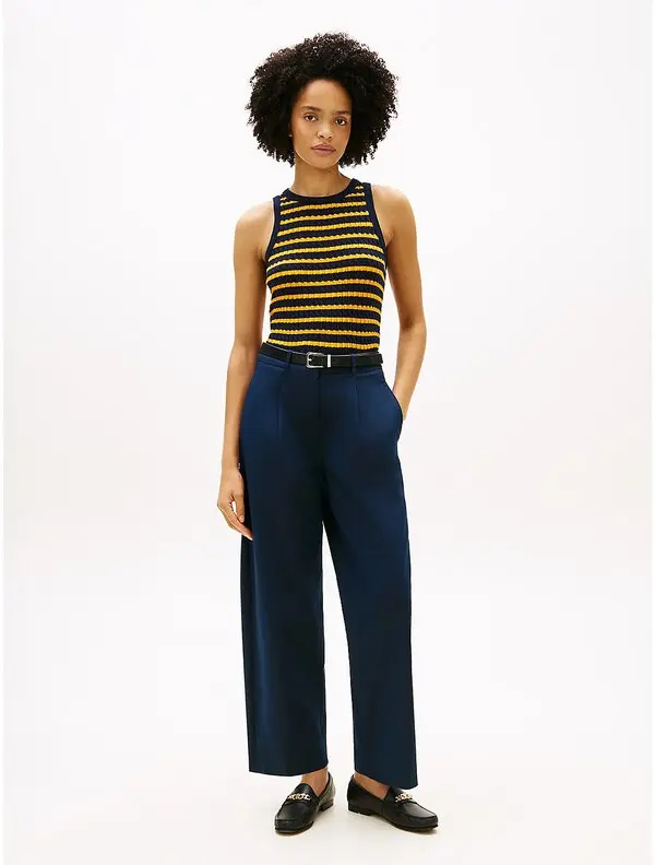 Tommy Hilfiger Pleated Twill Barrel Chino - Navy