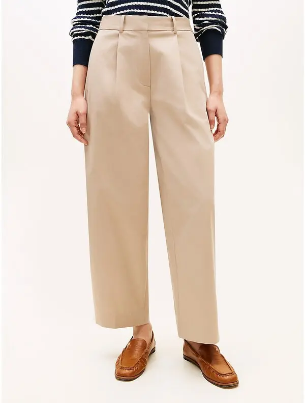 Tommy Hilfiger Pleated Twill Barrel Chino - Beige
