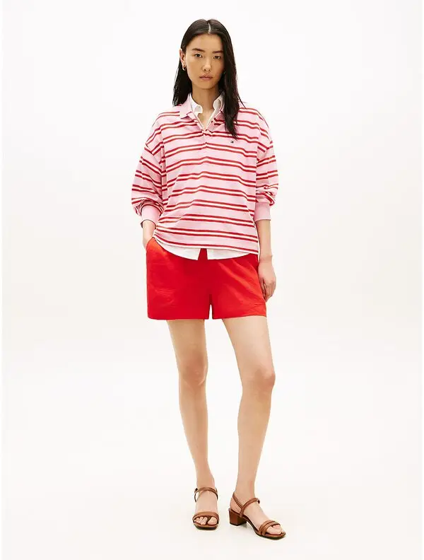 Tommy Hilfiger Linen Pull-on Shorts - Fireworks