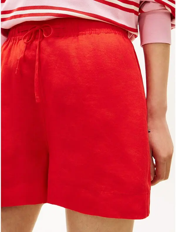 Tommy Hilfiger Linen Pull-on Shorts - Fireworks