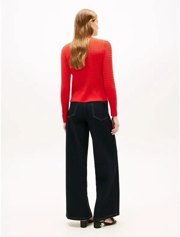 Tommy Hilfiger Cable Knit Crewneck Cardigan