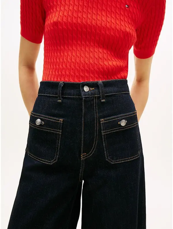 Tommy Hilfiger High-rise Stretch Wide-leg Utility Jeans