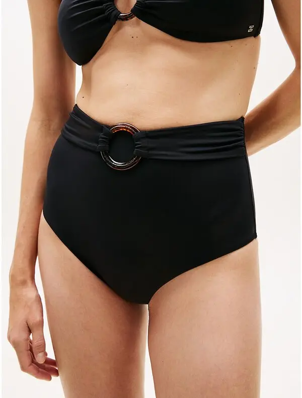 Tommy Hilfiger High-rise Bikini Bottom With O-ring Detail