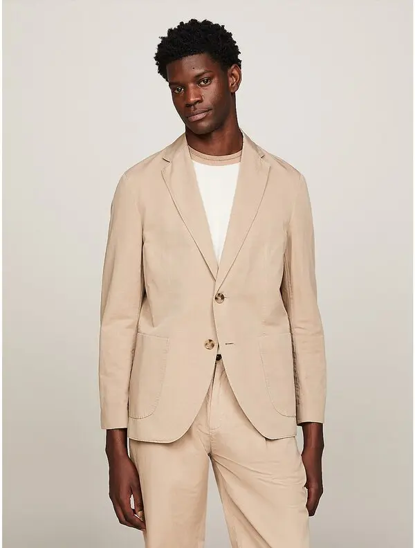 Tommy Hilfiger Regular Fit Cotton And Linen Blazer