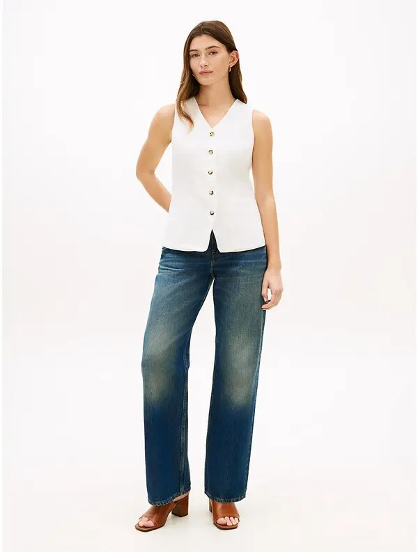 Tommy Hilfiger Slim Fit Linen-blend Vest