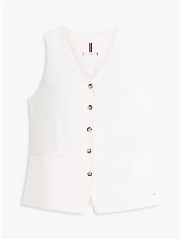 Tommy Hilfiger Slim Fit Linen-blend Vest