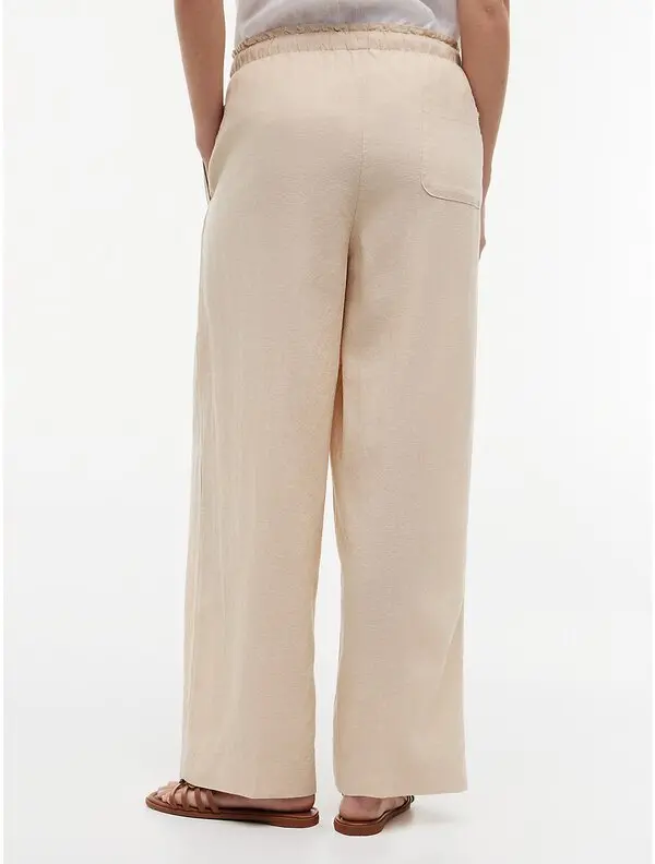 Tommy Hilfiger Lightweight Linen-blend Pull-on Pants - Clayed Pebble