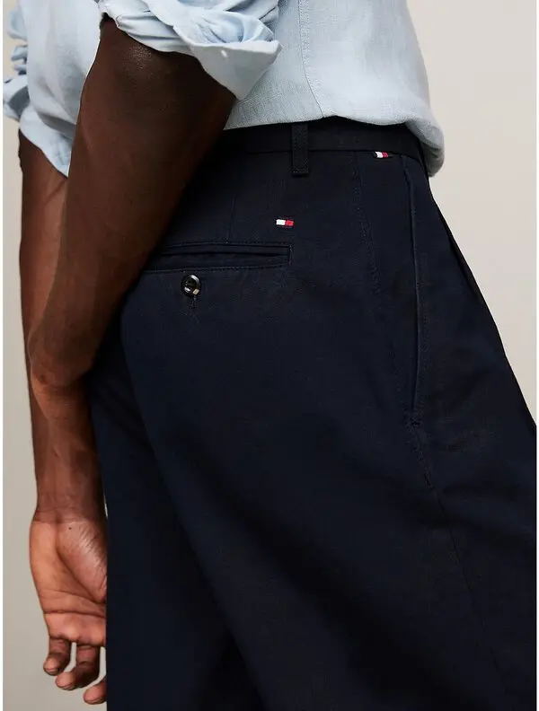 Tommy Hilfiger Pleated Straight Leg Chino