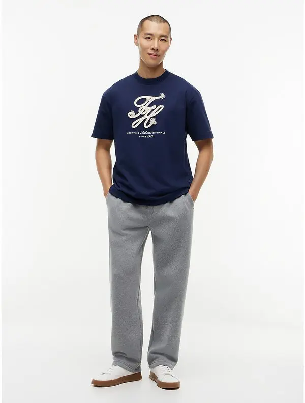 Tommy Hilfiger Relaxed Brushed-back Fleece Sweatpant - Grey