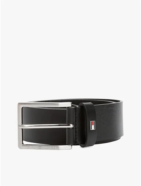 Tommy Hilfiger Square Buckle Smooth Leather Belt