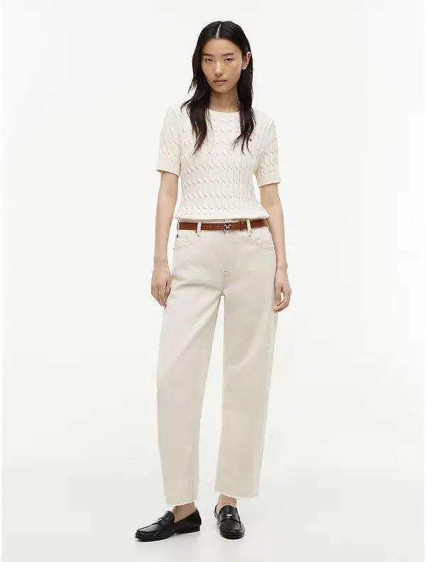 Tommy Hilfiger High-rise Barrel Leg Jeans - Ecru