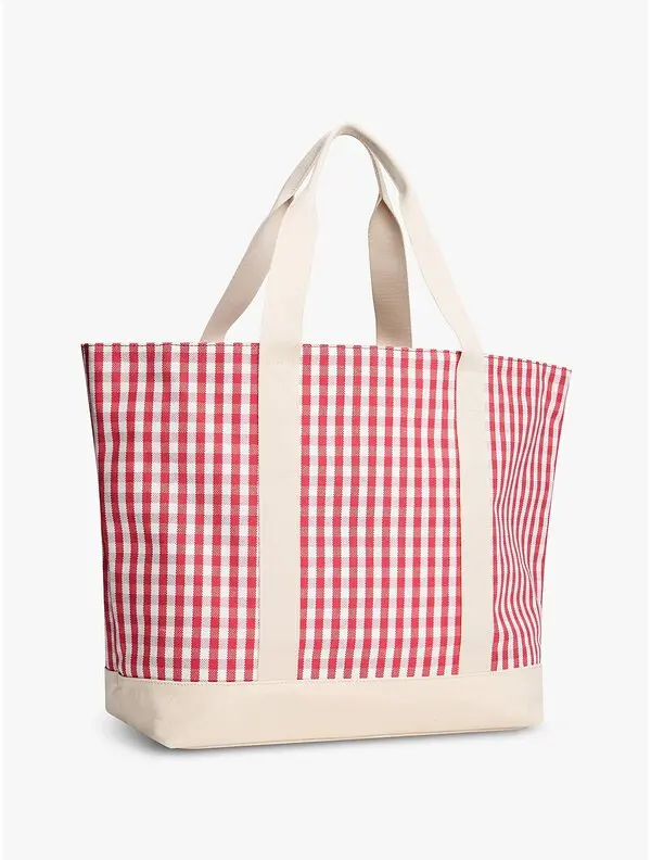 Tommy Hilfiger Gingham Canvas Tote Bag