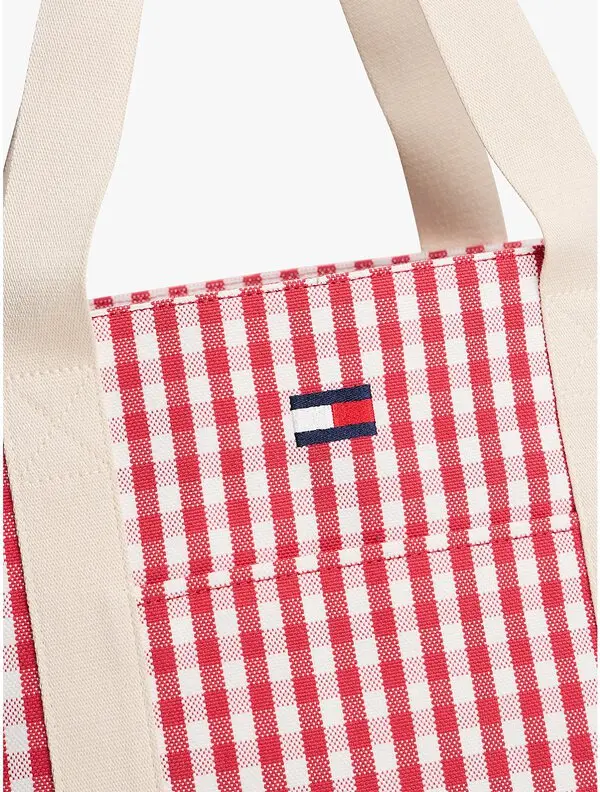 Tommy Hilfiger Gingham Canvas Tote Bag