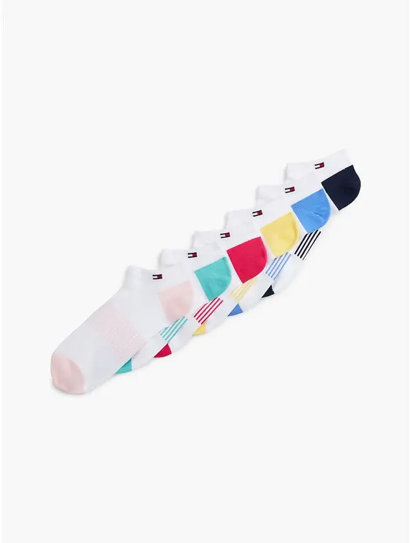 Tommy Hilfiger Ankle Socks 6-pack - Lucent White Multi