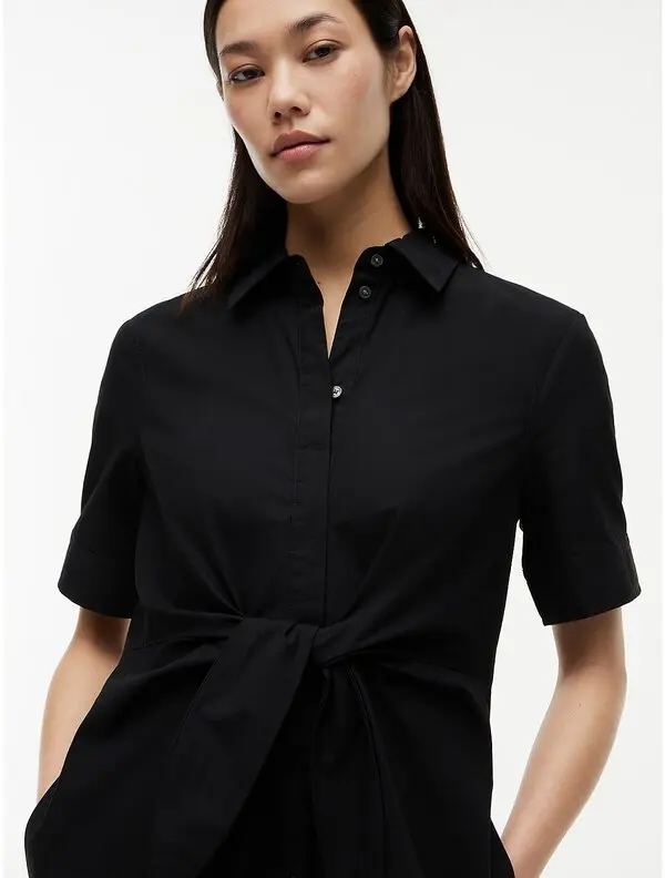 Tommy Hilfiger Short Sleeve Tie-front Shirtdress