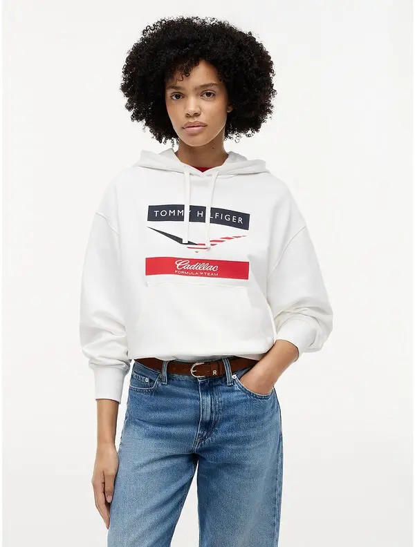 Tommy Hilfiger X Cadillac F1 Team Hoodie - White