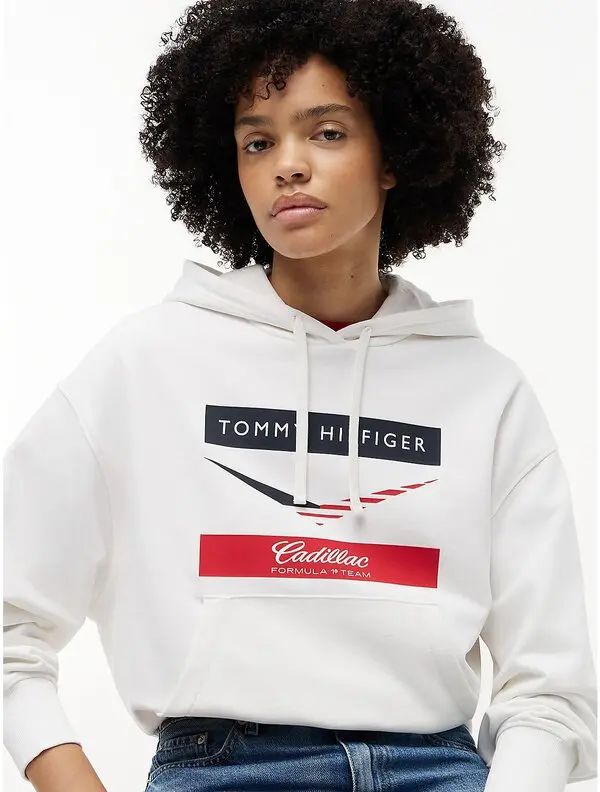 Tommy Hilfiger X Cadillac F1 Team Hoodie - White