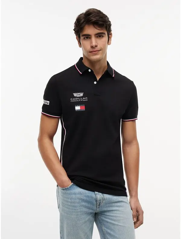 Tommy Hilfiger Tommy X Cadillac F1 Team Replica Polo - Black