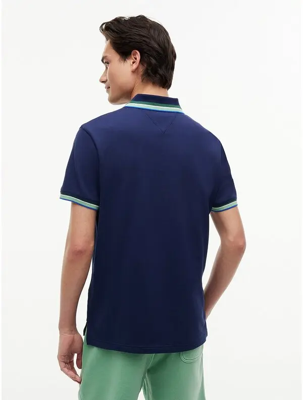 Tommy Hilfiger Regular Fit Tipped Polo - Light Navy