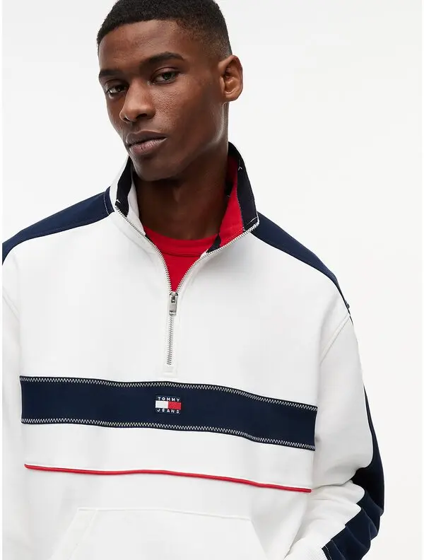 Tommy Hilfiger Colorblock Quarter-zip Sweatshirt