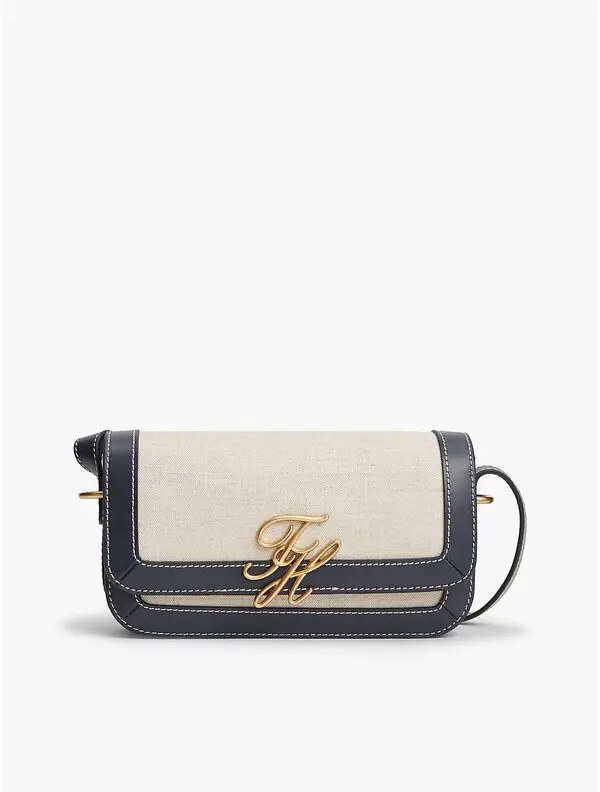 Tommy Hilfiger Script Monogram Crossbody Bag - Space Blue