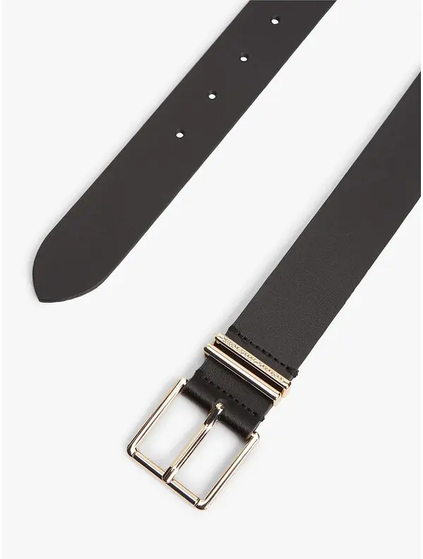 Tommy Hilfiger Square Buckle Leather Belt