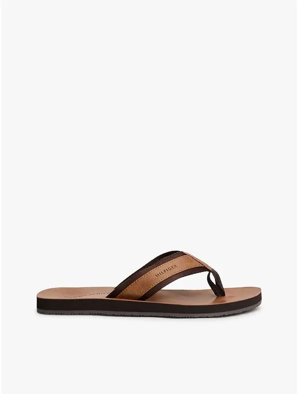 Tommy Hilfiger Pebbled Flip Flops
