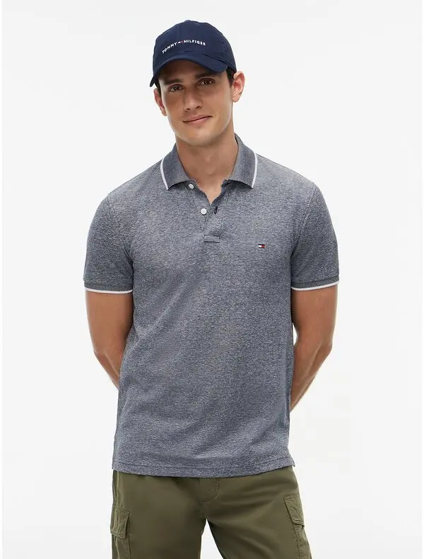 Tommy Hilfiger Regular Fit Linen-blend Pique Polo