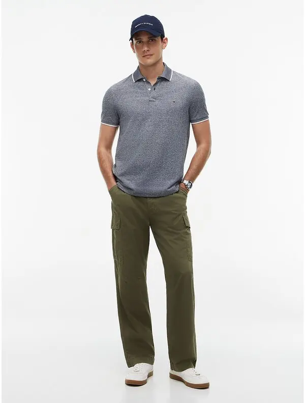 Tommy Hilfiger Regular Fit Linen-blend Pique Polo