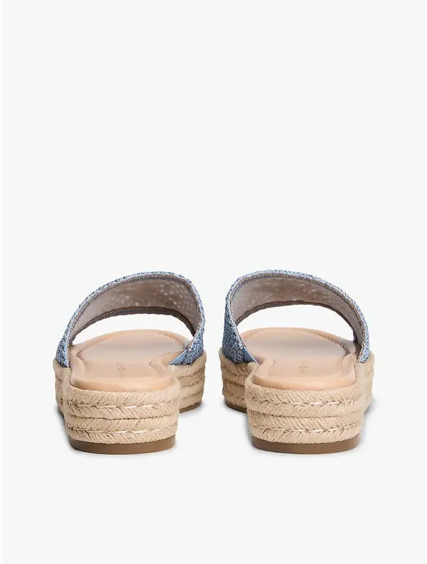 Tommy Hilfiger Script Monogram Espadrille Slide Sandals