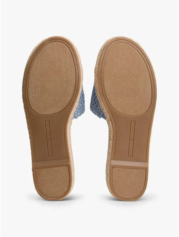 Tommy Hilfiger Script Monogram Espadrille Slide Sandals