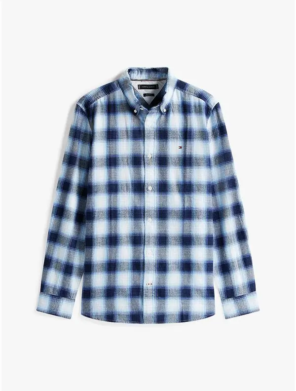 Tommy Hilfiger Regular Fit Shadow Check Brushed Shirt