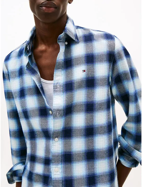 Tommy Hilfiger Regular Fit Shadow Check Brushed Shirt