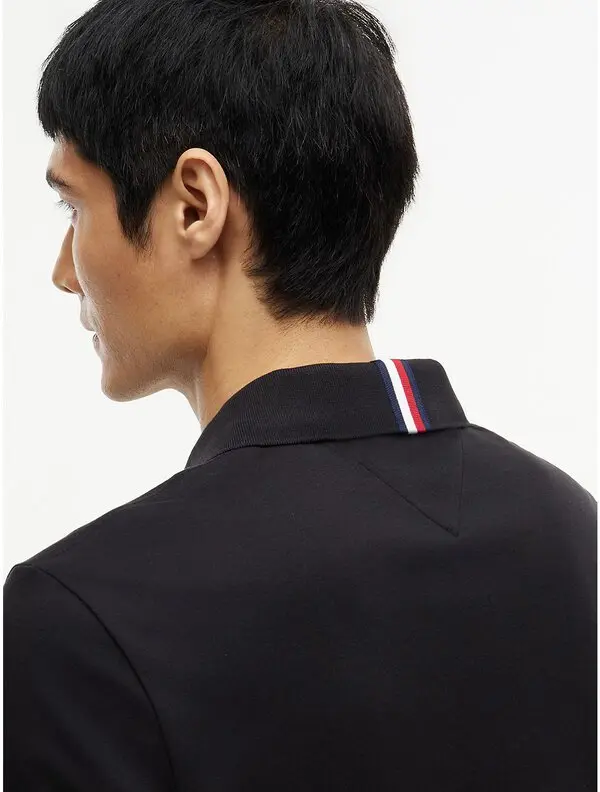 Tommy Hilfiger Regular Fit Smooth Cotton Polo - Black
