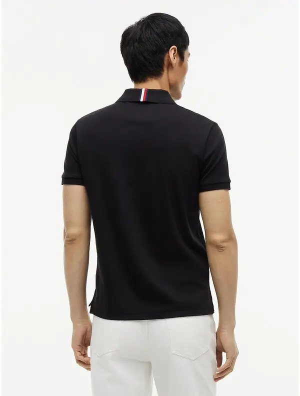 Tommy Hilfiger Regular Fit Smooth Cotton Polo - Black
