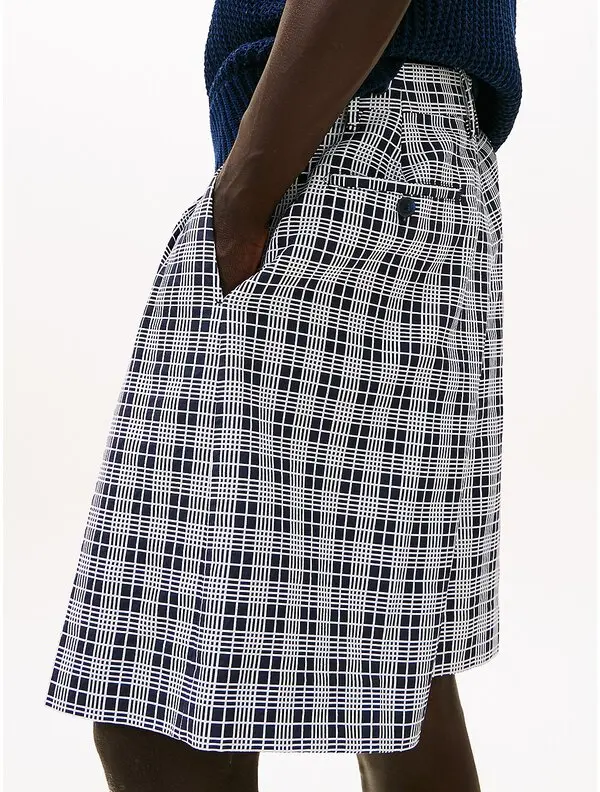 Tommy Hilfiger Wide-leg Check Chino Shorts