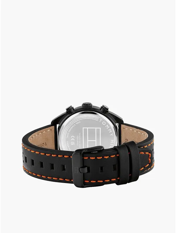 Tommy Hilfiger Leather Strap Chronograph Watch