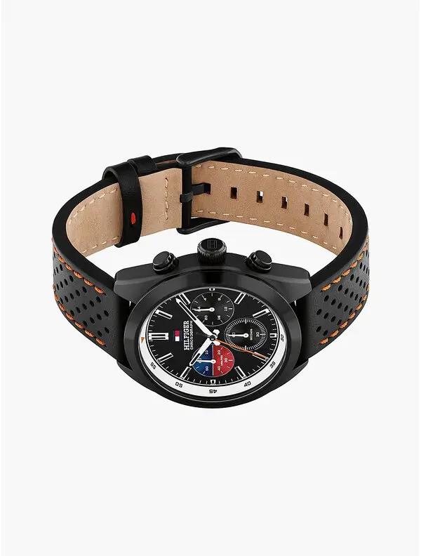 Tommy Hilfiger Leather Strap Chronograph Watch