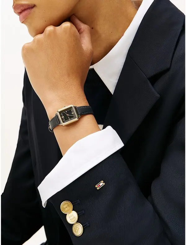 Tommy Hilfiger Leather Strap Dress Watch