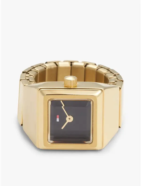 Tommy Hilfiger 15mm Square Ring Watch - Black