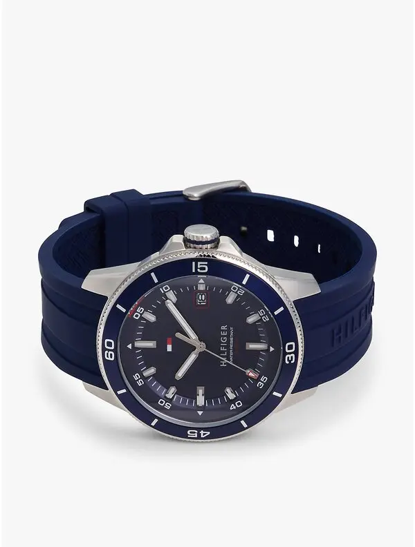 Tommy Hilfiger 43mm Silicone Strap Chronograph Watch